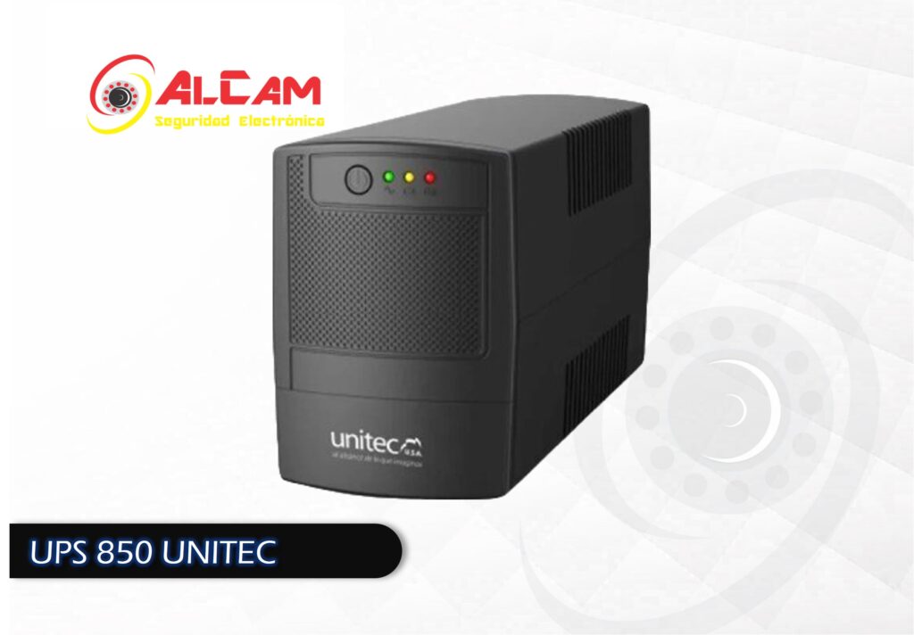 UPS UNITEC 850 INTERACTIVA 600va 360w 6 TOMAS REGULADA » Alcam Seguridad